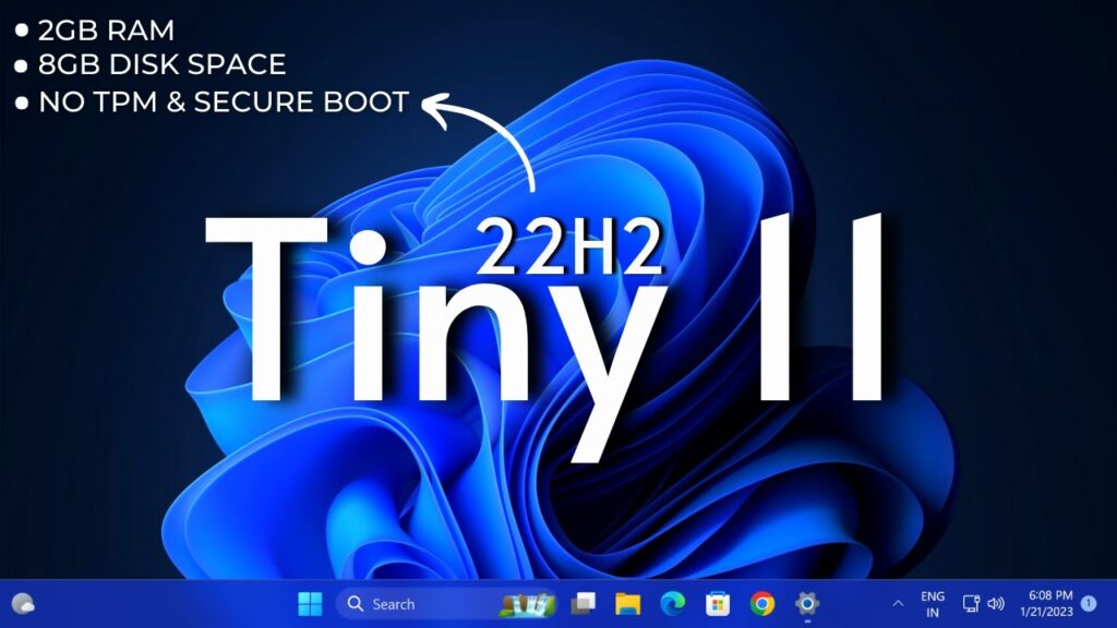 Win11精简版 Microsoft Windows 11 超级精简版，速度贼快！ Tiny 最低只需2G内存8G存储，老旧电脑都可流畅运行 蓝频道分享 bluesrt蓝频道分享